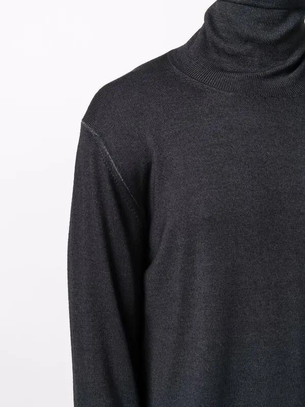 DONDUP Roll-neck Merino Wool Jumper - Black