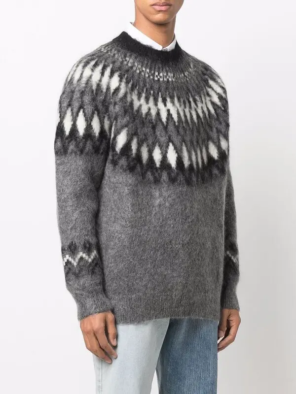 Junya Watanabe Geometric-print Knitted Jumper
