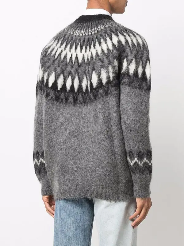 Junya Watanabe Geometric-print Knitted Jumper