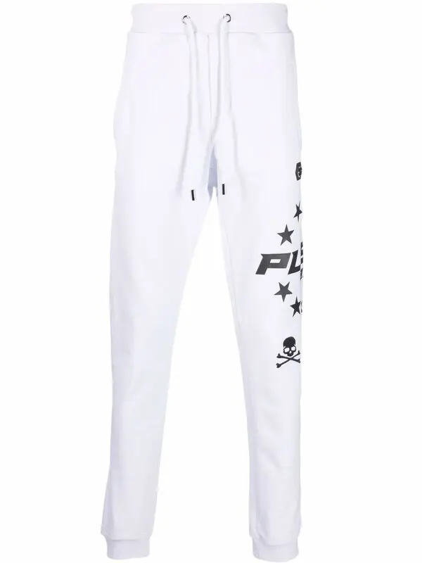 Philipp Plein Logo Drawstring Tracksuit Bottoms - White
