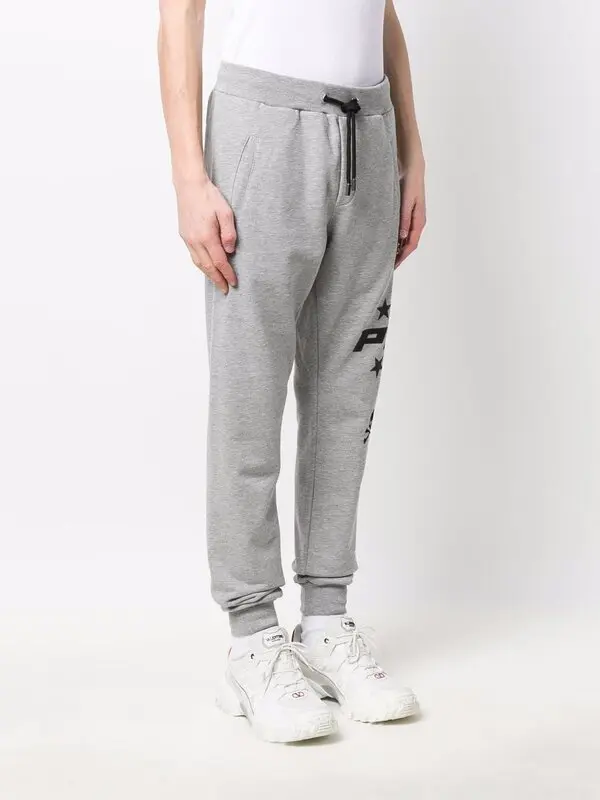 Philipp Plein Logo Drawstring Track Pants - Grey
