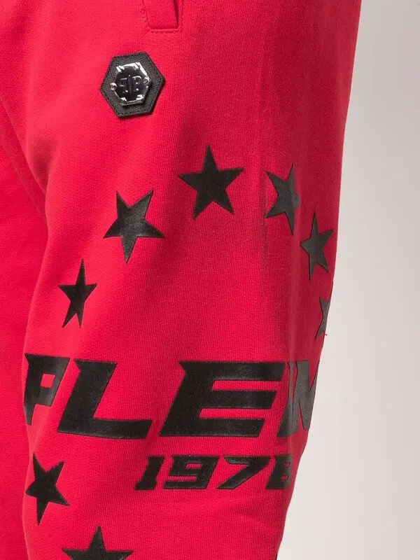 Philipp Plein Logo Skull Tracksuit Bottoms - Red
