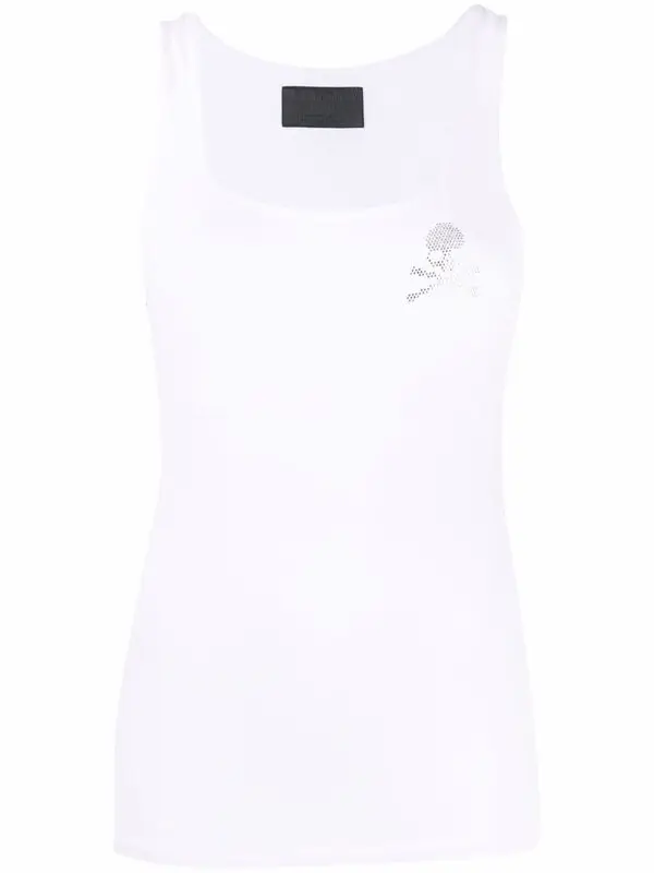 Philipp Plein Rhinestone-embellished Skull Tank Top