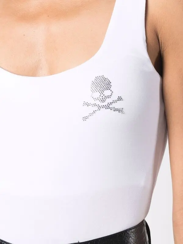 Philipp Plein Rhinestone-embellished Skull Tank Top