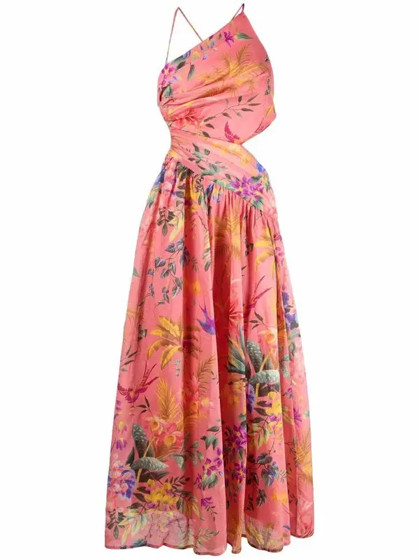 Zimmermann Tropicana One-shoulder Dress