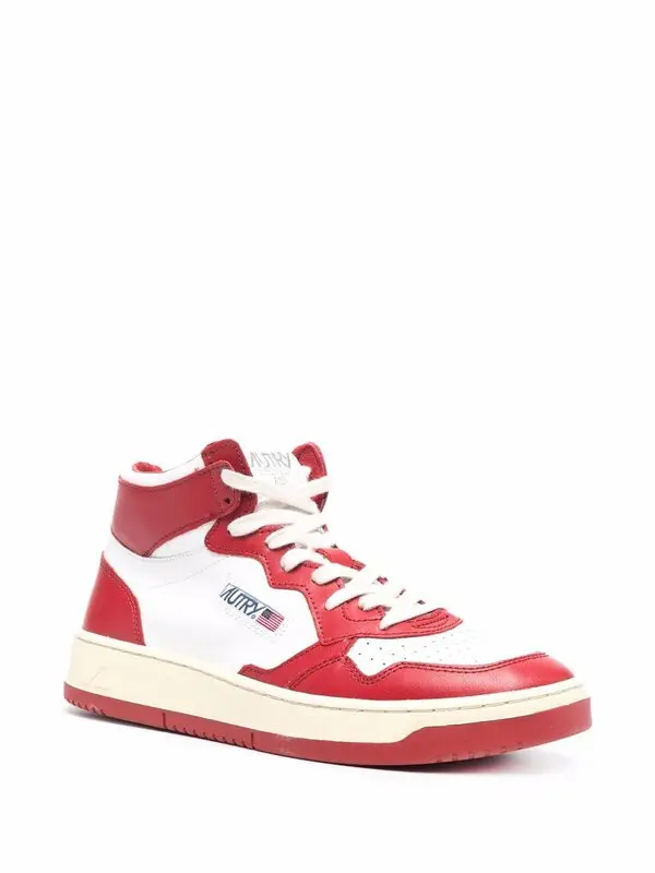AUTRY Panelled High-top Sneakers - White