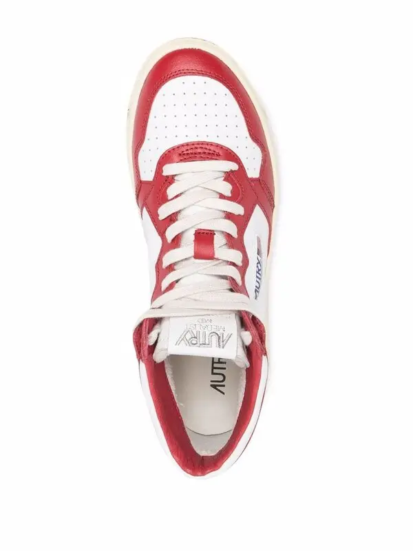 AUTRY Panelled High-top Sneakers - White