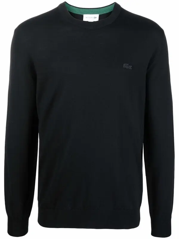 Lacoste Logo Embroidered Sweatshirt - Black