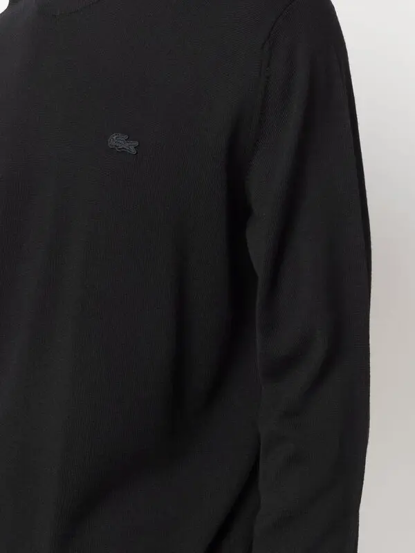 Lacoste Logo Embroidered Sweatshirt - Black