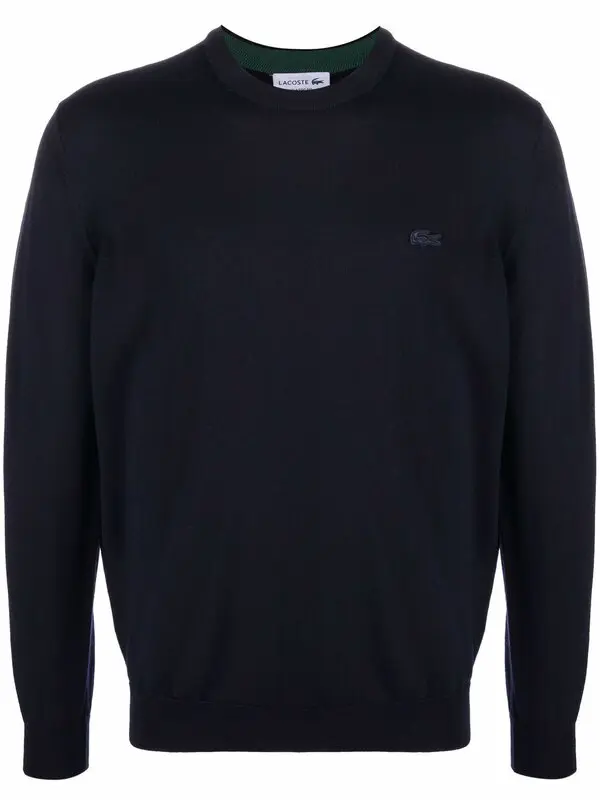 Lacoste Logo Embroidered Jumper - Blue