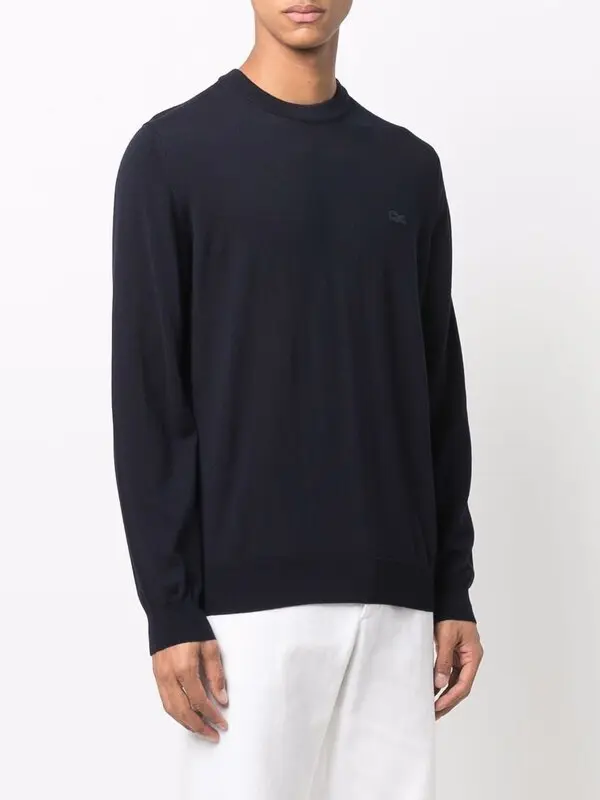 Lacoste Logo Embroidered Jumper - Blue
