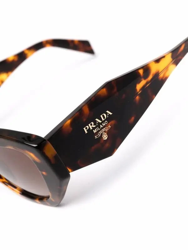 Prada Tortoiseshell Oversize-frame Sunglasses