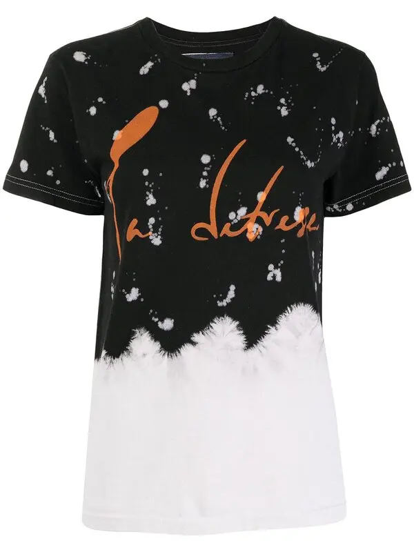 LA DETRESSE Logo-print T-shirt - Black
