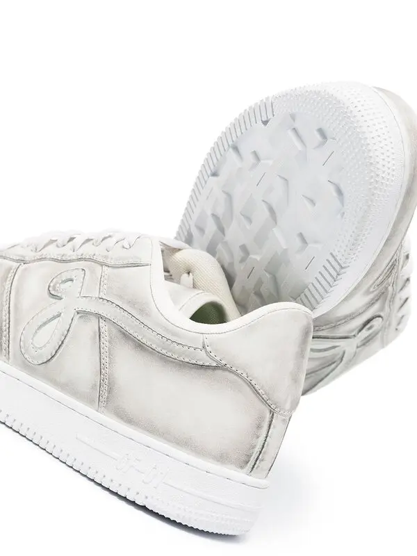 JOHN GEIGER Gf-01 Tweed Distressed-effect Sneakers