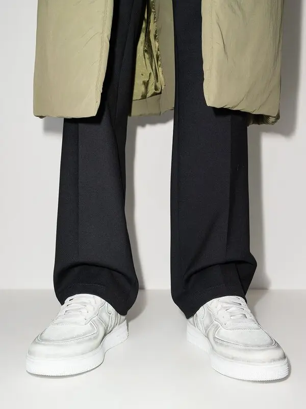 JOHN GEIGER Gf-01 Tweed Distressed-effect Sneakers