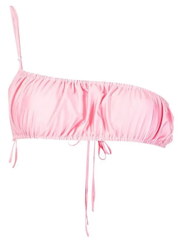 SUPRIYA LELE Ruched Asymmetric Bikini Top