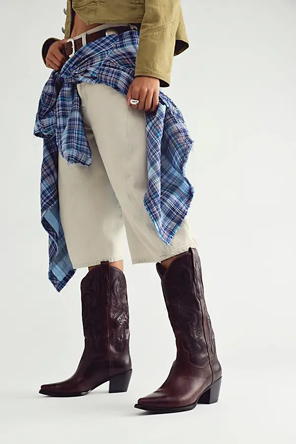 Jeffrey Campbell Dagget Western Boots - Dark Tan