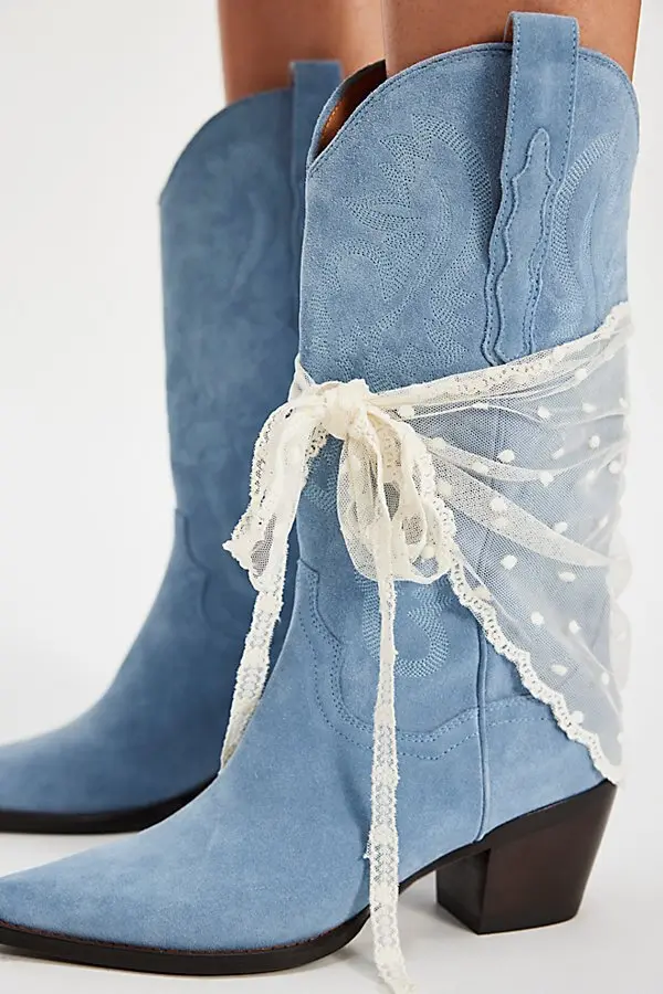Jeffrey Campbell Dagget Western Boots - Sky