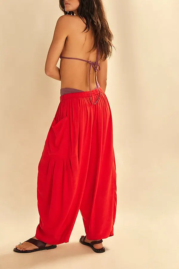 Free People Quinn Pants - Fiery Red