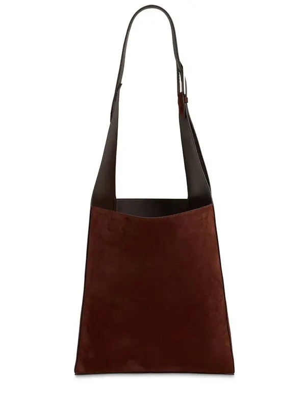Attico Large 12 Pm Suede Shoulder Bag