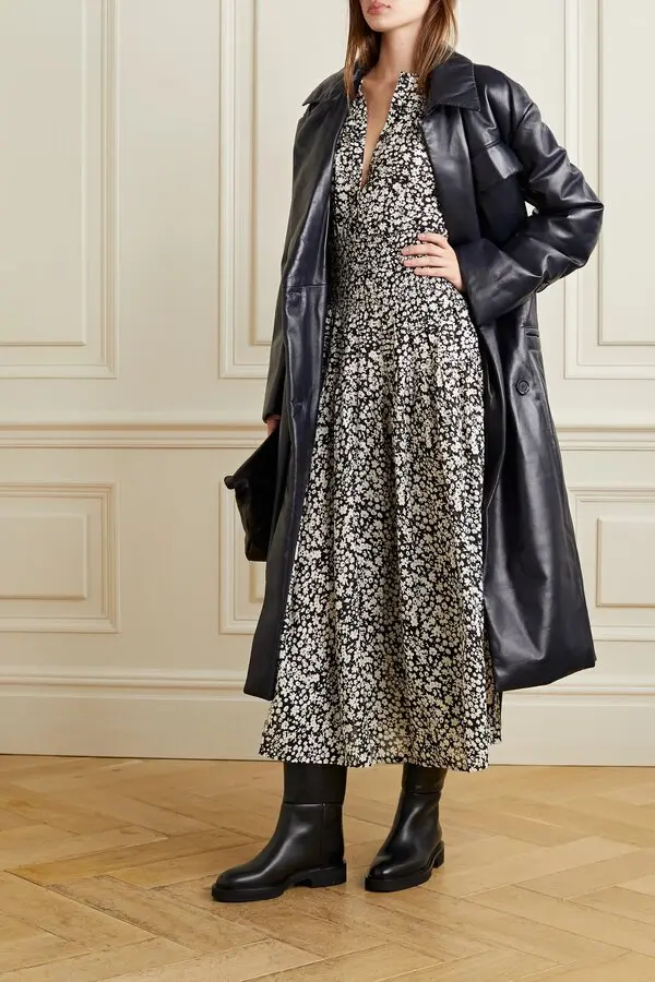 apiece apart la ventura maxi dress Apiece Apart La Ventura Smocked Animal-Print Maxi Dress