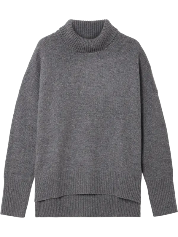 LISA YANG Heidi Cashmere Turtleneck Sweater - Gray