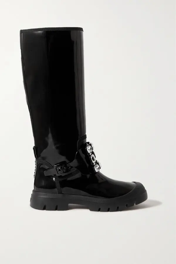 ROGER VIVIER Walky Viv Patent-leather Knee Boots