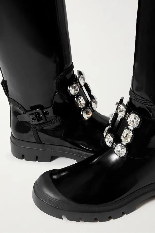 ROGER VIVIER Walky Viv Patent-leather Knee Boots