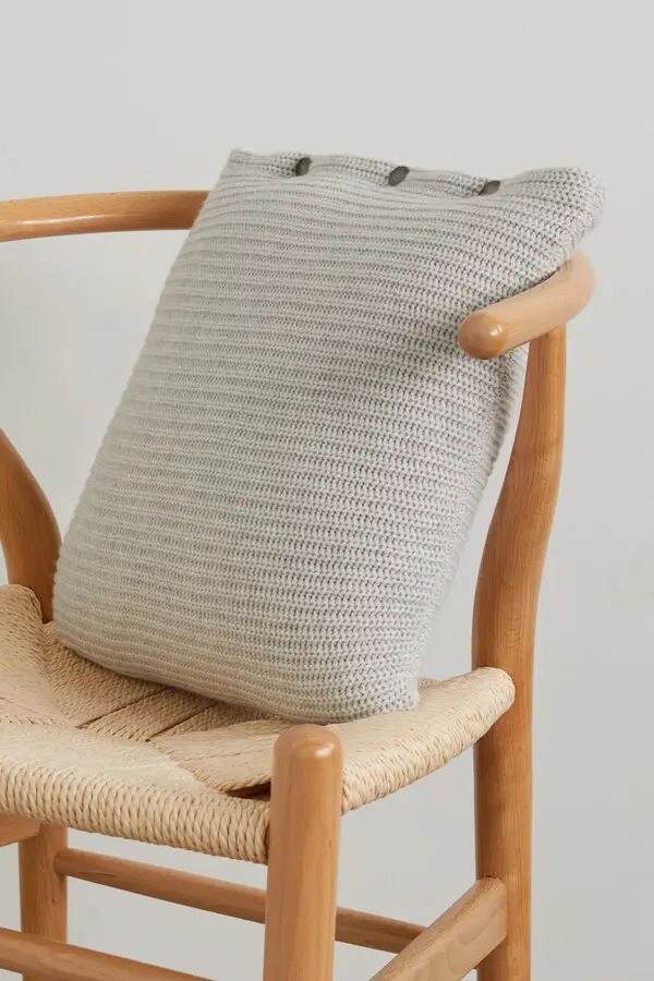 Brunello Cucinelli Ribbed Cashmere Down Cushion