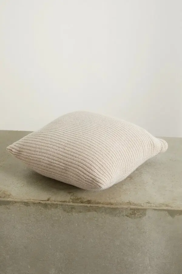 Brunello Cucinelli Ribbed Cashmere Down Cushion