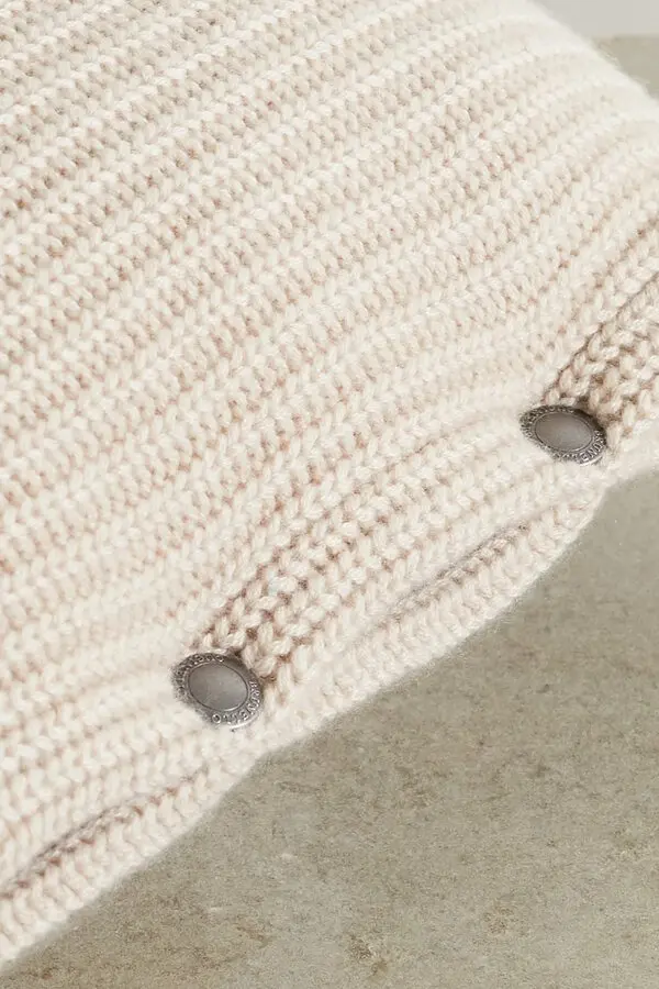 Brunello Cucinelli Ribbed Cashmere Down Cushion
