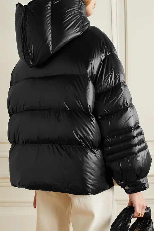THE FRANKIE SHOP Val Hooded Quilted Recycled Shell Down Jacket