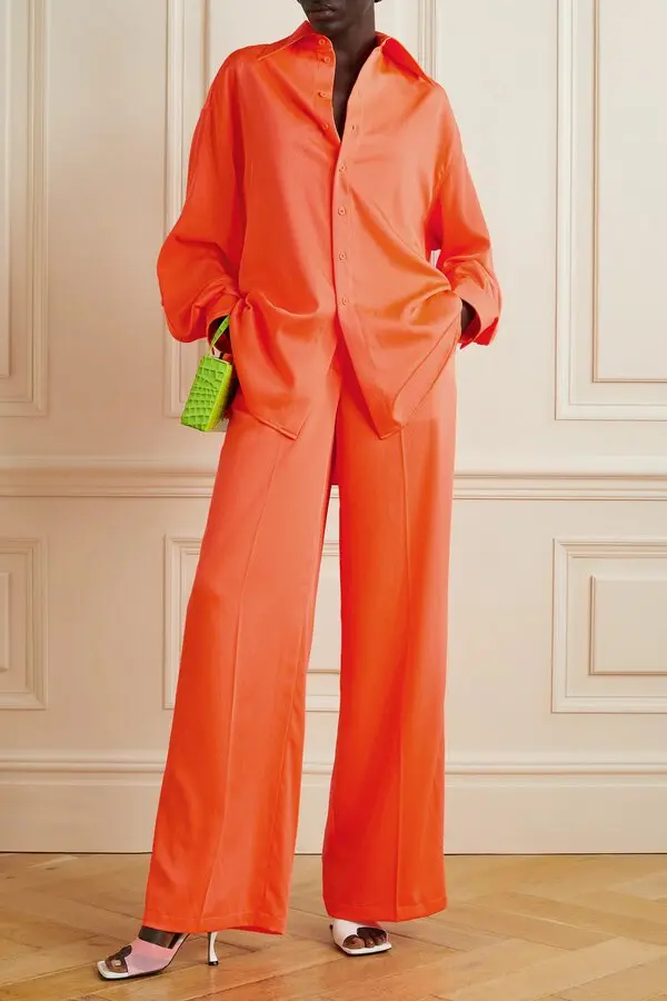 Christopher John Rogers Oversized Crepe Shirt
