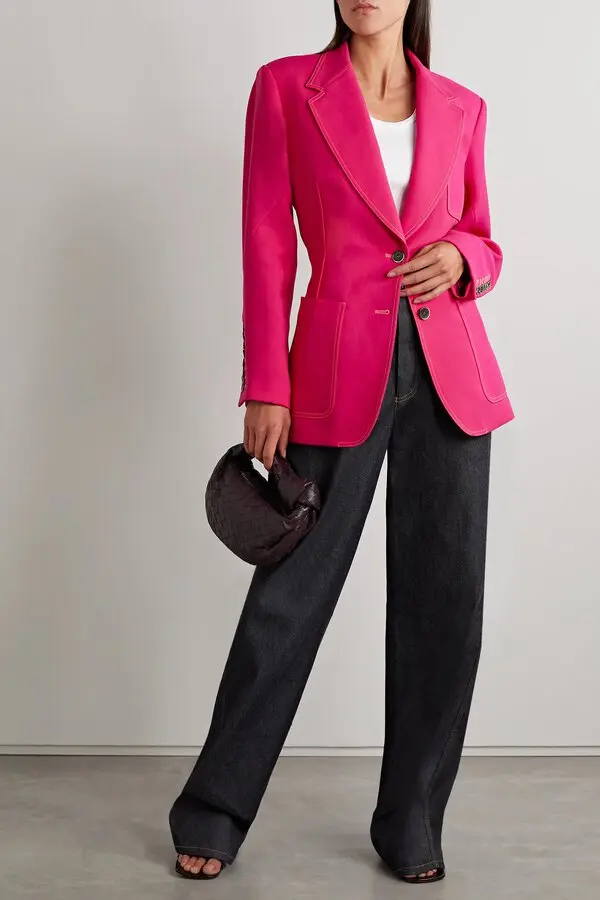 Christopher John Rogers Crepe Blazer