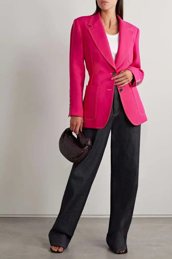 Christopher John Rogers Crepe Blazer