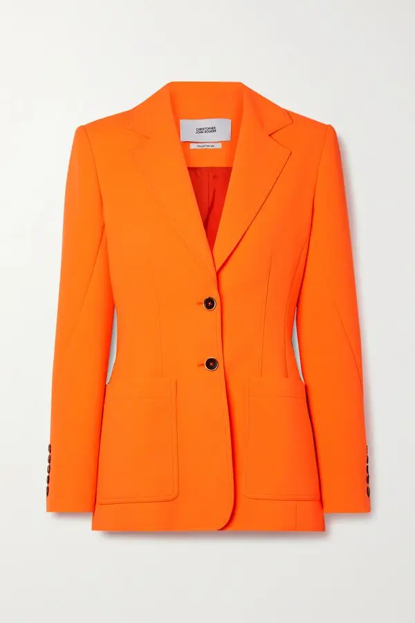 Christopher John Rogers Crepe Blazer