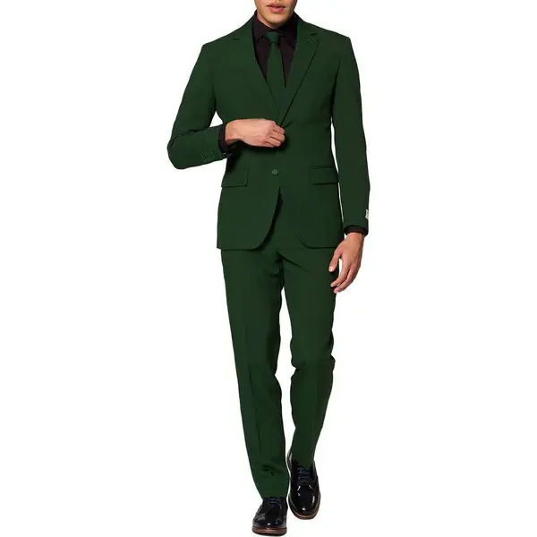 Opposuits Glorious Slim Fit Two-piece Suit & Tie Set - Green