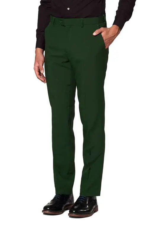 Opposuits Glorious Slim Fit Two-piece Suit & Tie Set - Green