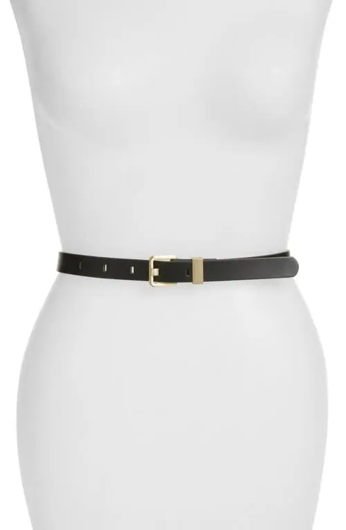 Nordstrom Metal Keeper Leather Belt - Black