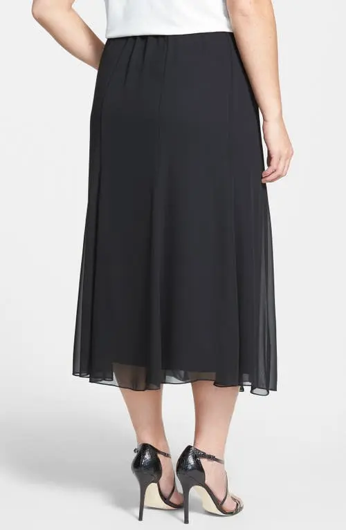 Alex Evenings Chiffon Midi Skirt
