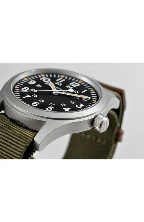 Hamilton Khaki Field Mechanical Strap Watch - Green