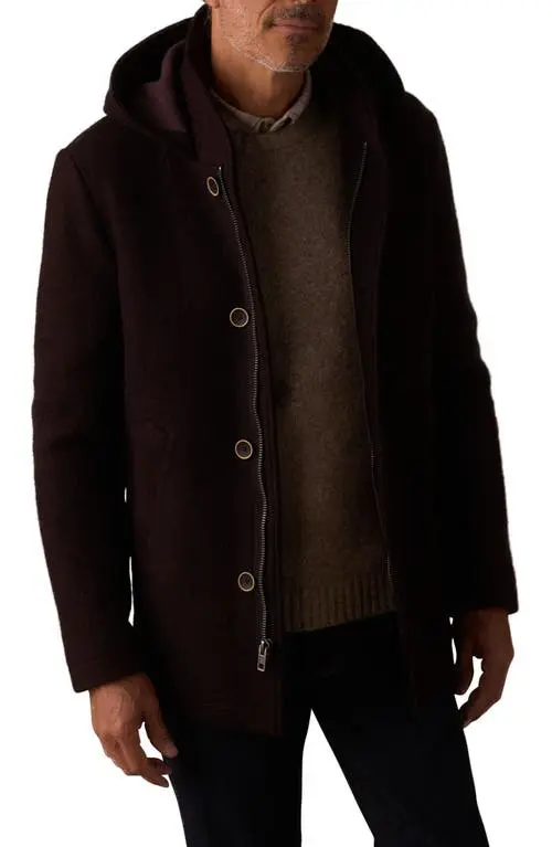 THE NORMAL BRAND Balboa City Hooded Pea Coat