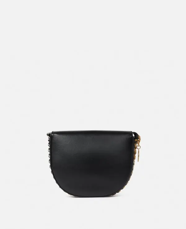 Stella McCartney Frayme Medium Flap Shoulder Bag - Black