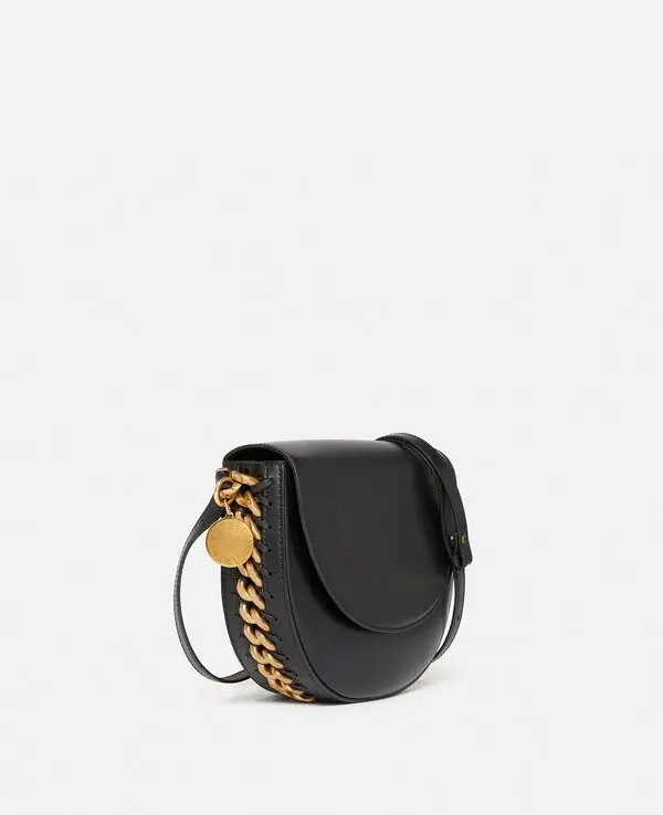 Stella McCartney Frayme Medium Flap Shoulder Bag - Black