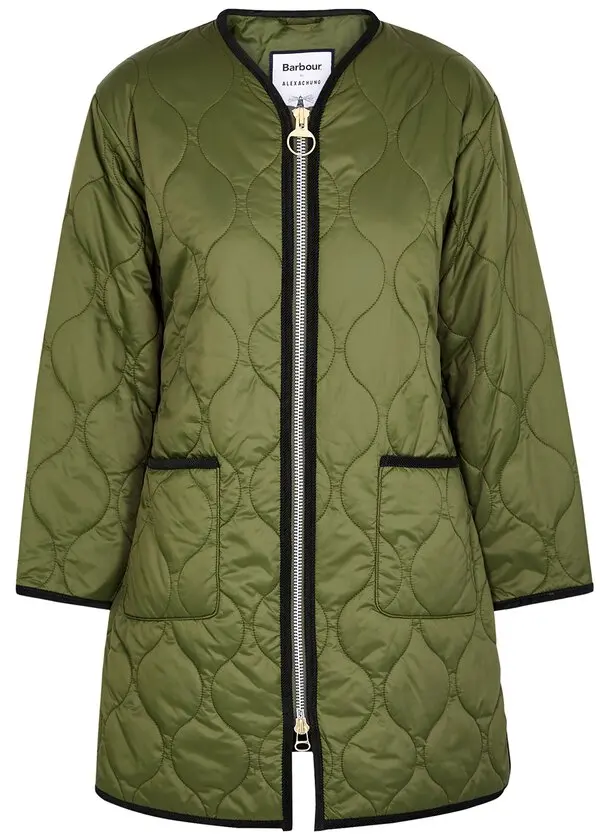 Barbour By Alexachung Billie Quilted Shell Jacket In Green - 44