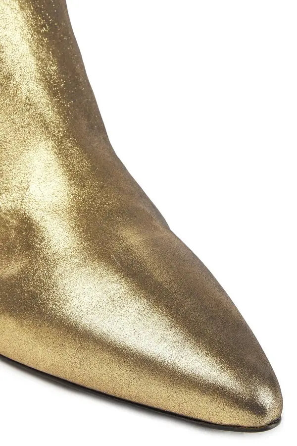 Zimmermann Gathered Metallic Leather Boots