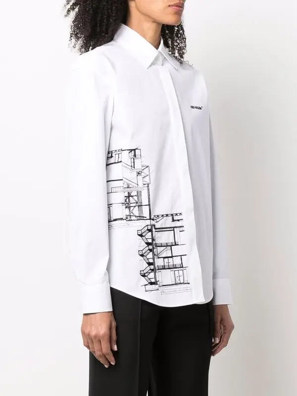 Off-White Graphic-print Long-sleeve Shirt