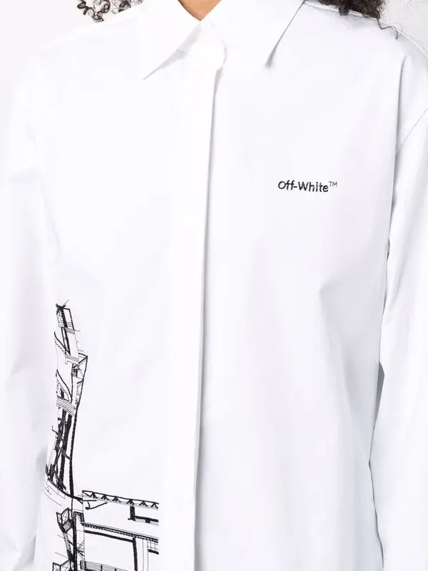 Off-White Graphic-print Long-sleeve Shirt