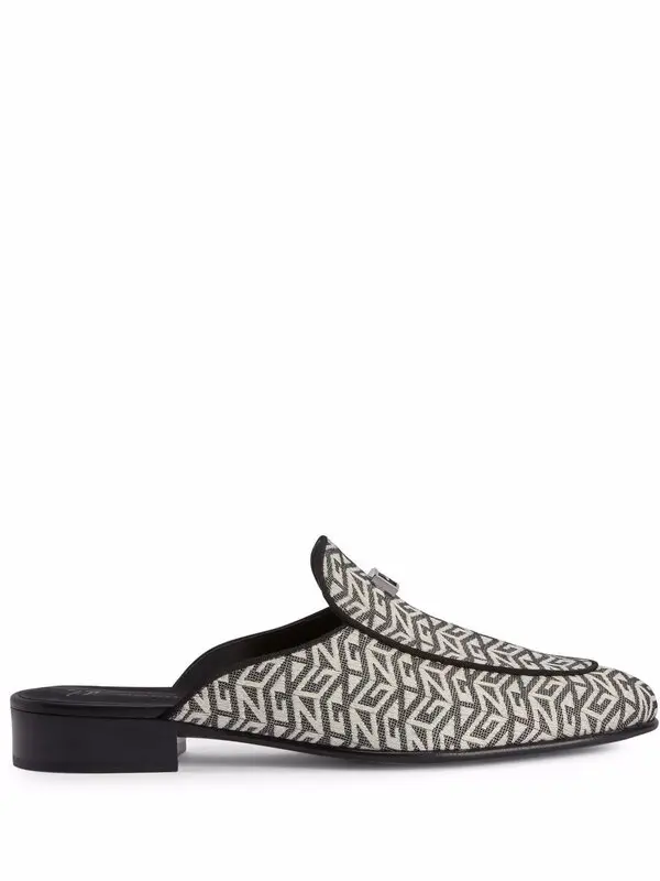 GIUSEPPE ZANOTTI Rudolph Monogram Print Loafers