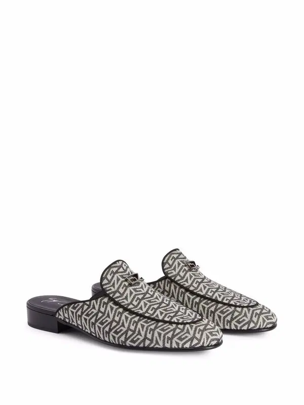GIUSEPPE ZANOTTI Rudolph Monogram Print Loafers
